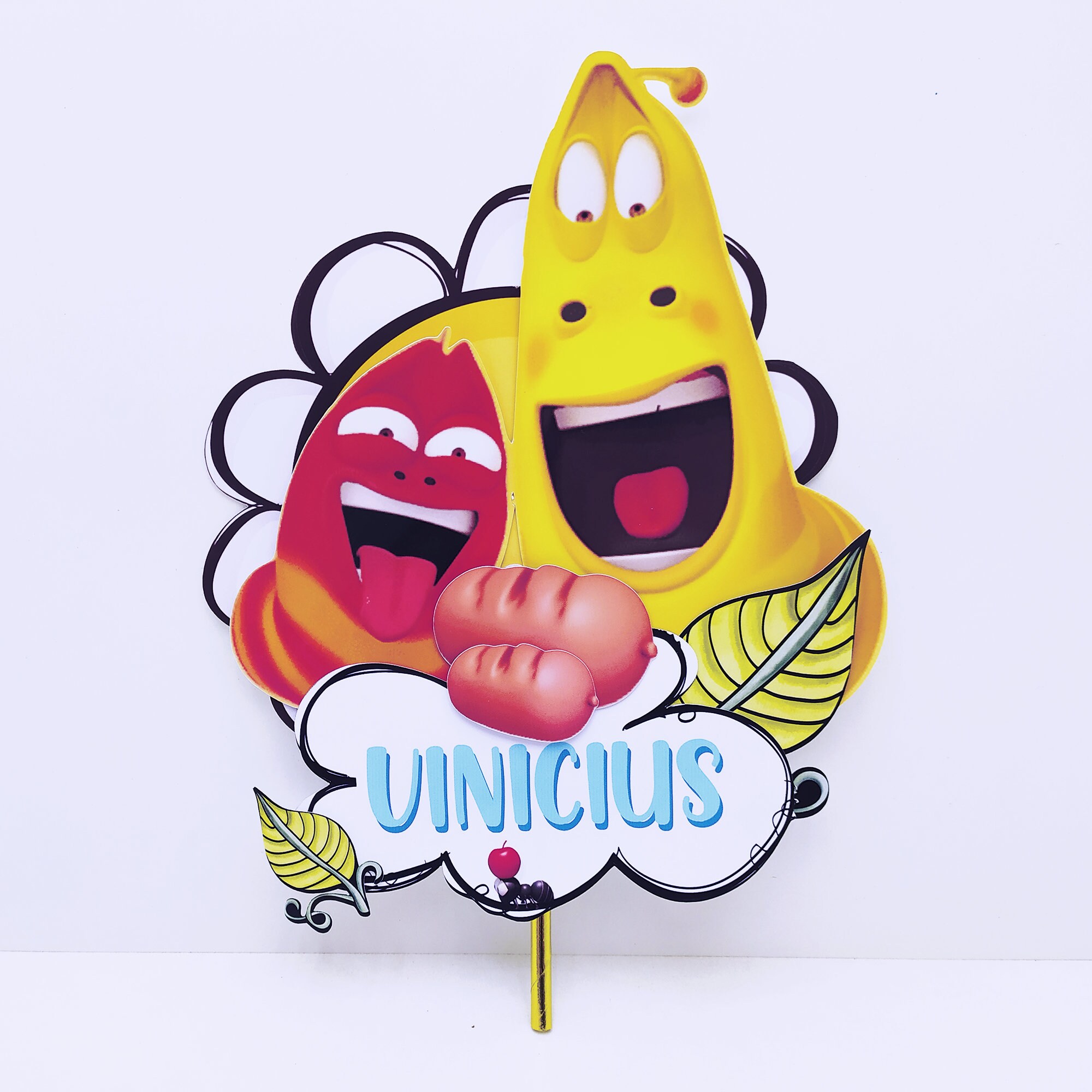 Topper de pastel de tema larva personalizada | Etsy