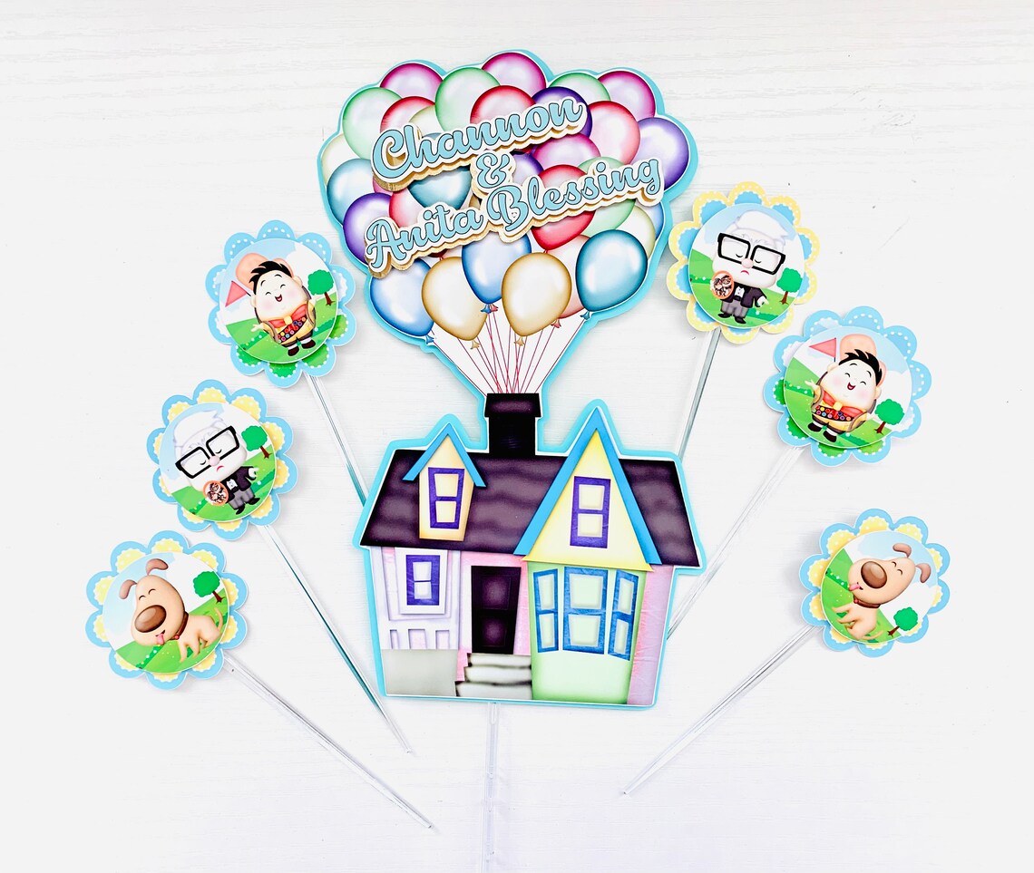Personalized Up Theme Cake Topper | Etsy