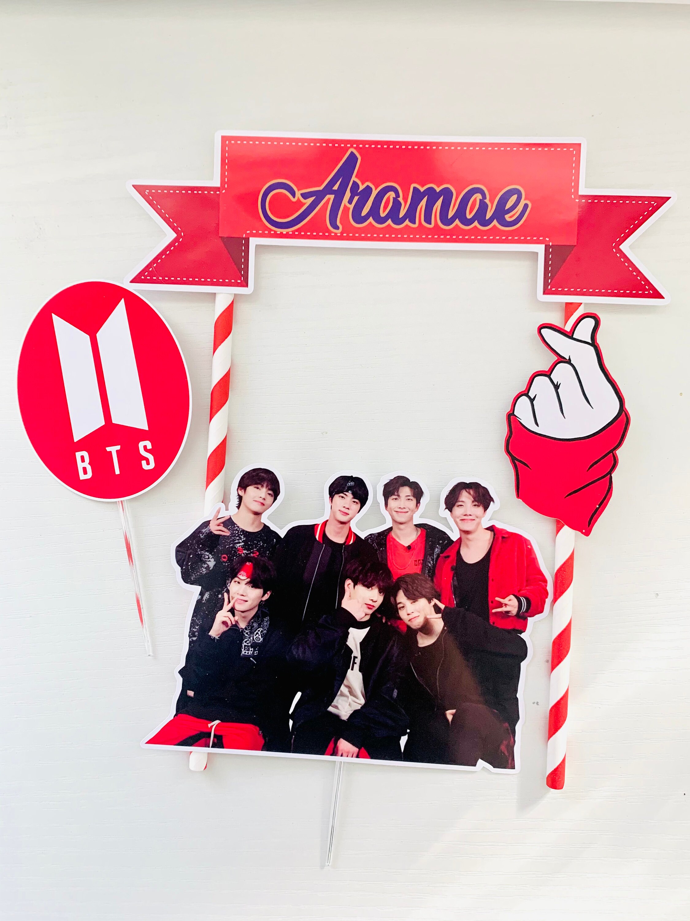 Topper personalizado del bts del ejército torta del ejército | Etsy