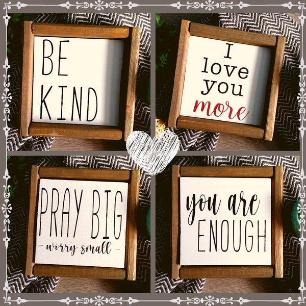 6x6 Wood Sign - Etsy