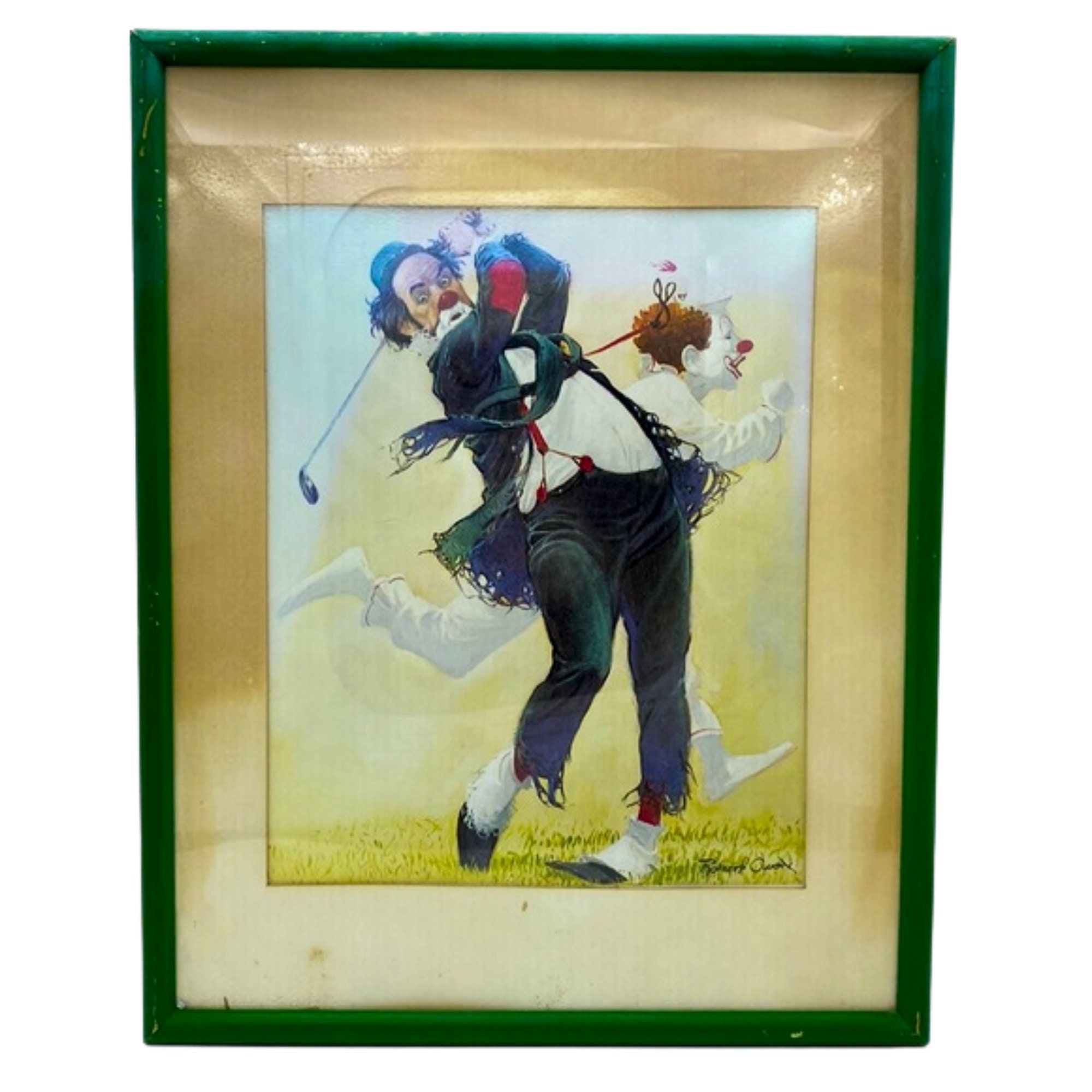 Double Bogey Robert Owen Clown Playing Golf Framed Art - Etsy