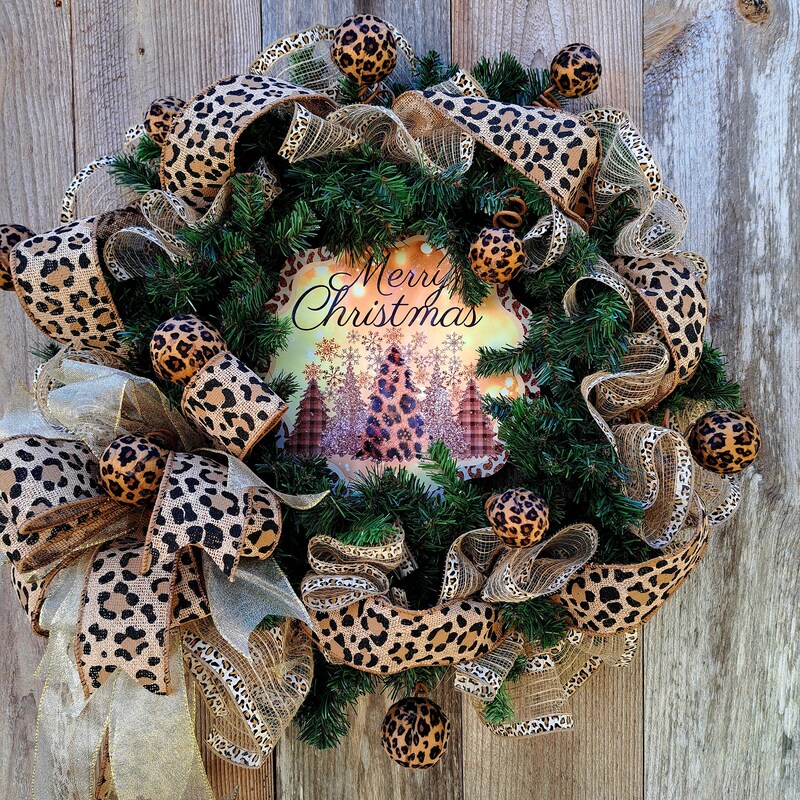 Leopard Print Wreath - Etsy