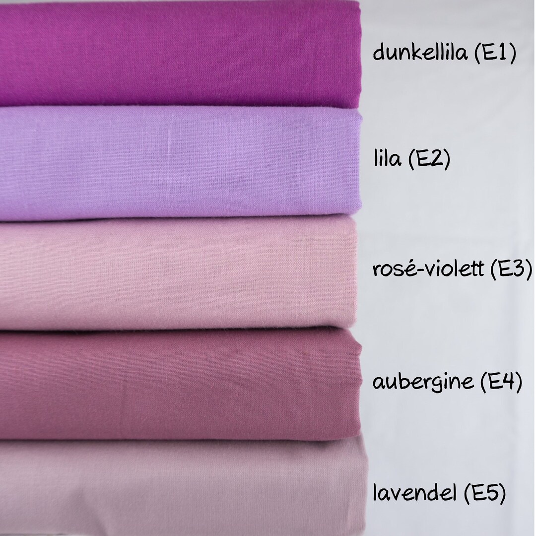 Baumwollstoff Meterware Uni Stoff Lila Violett 240 Cm Maxi-breite 100% ...