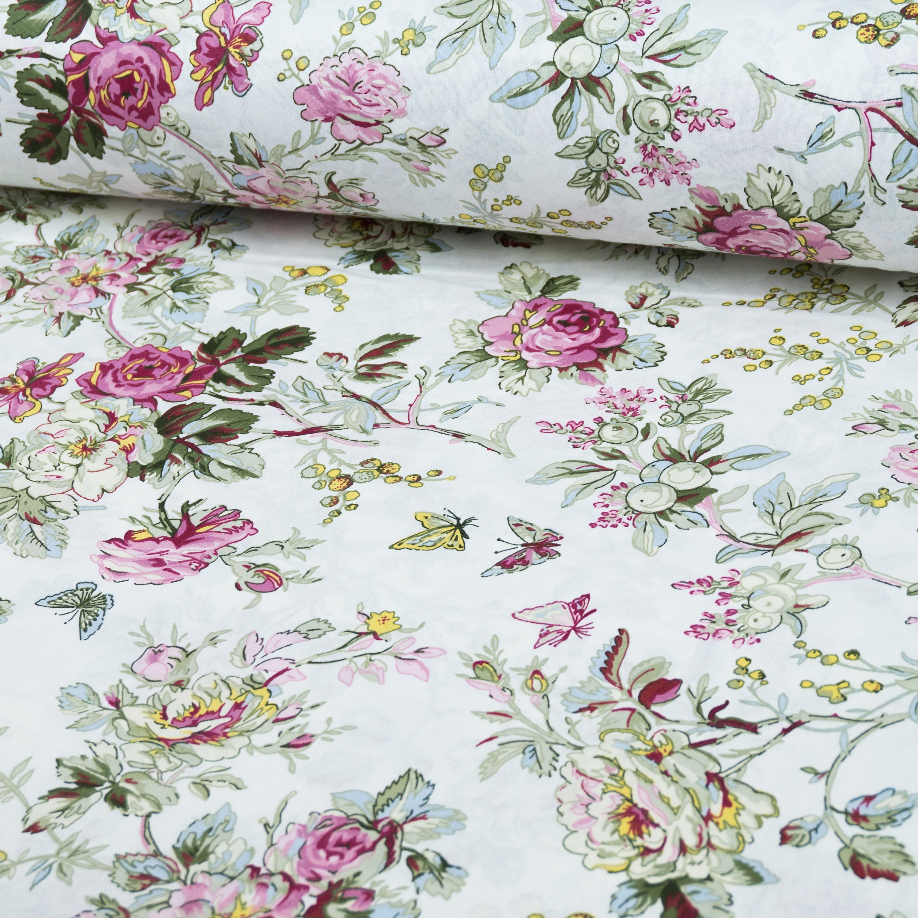 Baumwollstoff Meterware Frida Blumen Vintage Stoff | Etsy