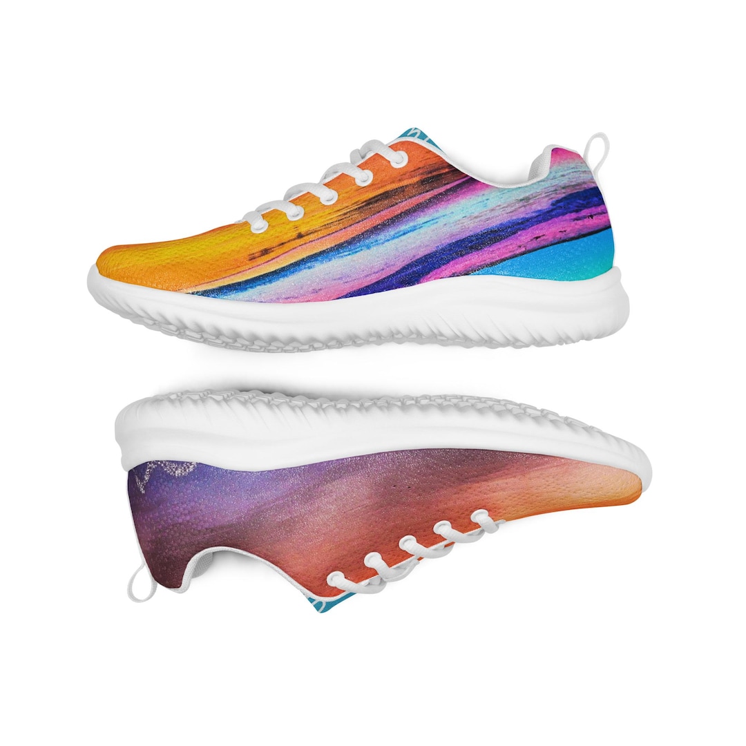 Men’s Athletic Wavy Shoes - Ultalight Flyknit Low Tops - Comfy Outdoor ...