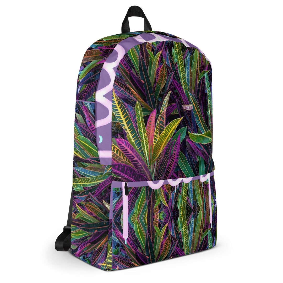 Trippy Nature Plant Camo Backpack - Floral Travel Bags and Accessories ...