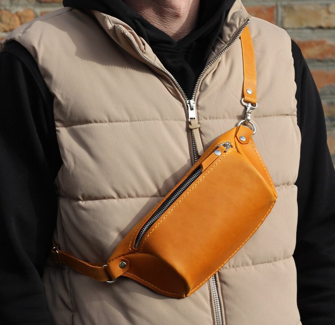 Leather Belt Bag Fanny Bag Leather Fanny Pack Waist Bag Hip Belt Bag ...