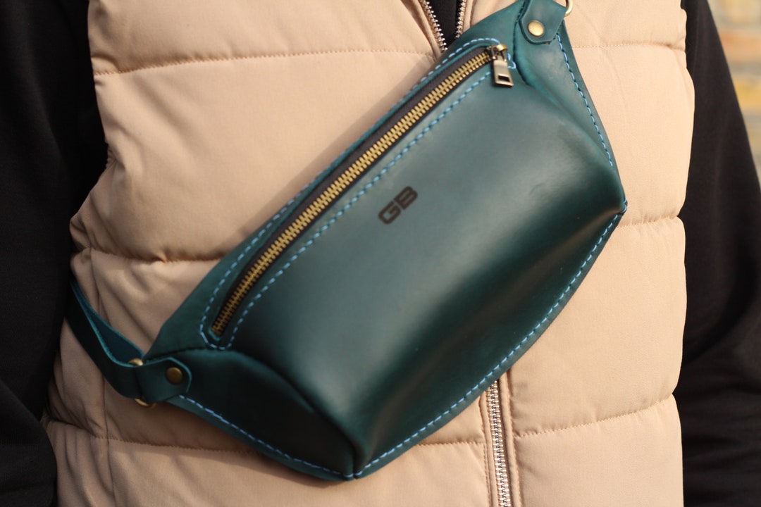 Belt Bag Unisex Bag Leather,leather Hip Bag,men Hip Bag Leather ...
