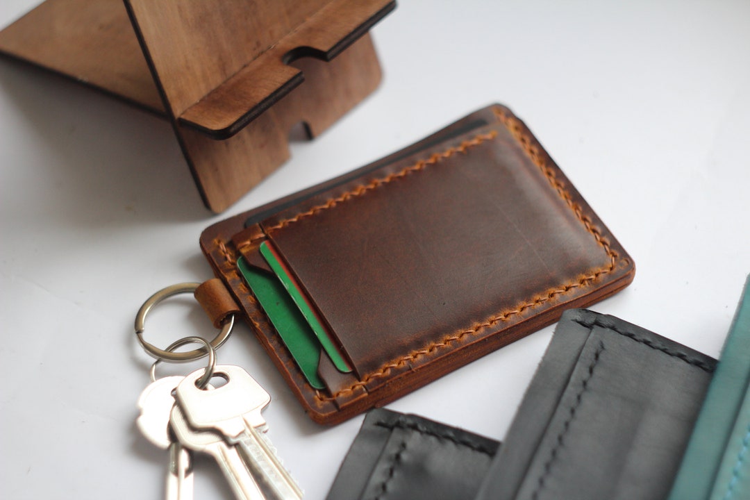 Keychain Card Holder, Keychain Wallet, Leather Keychain Wallet ...