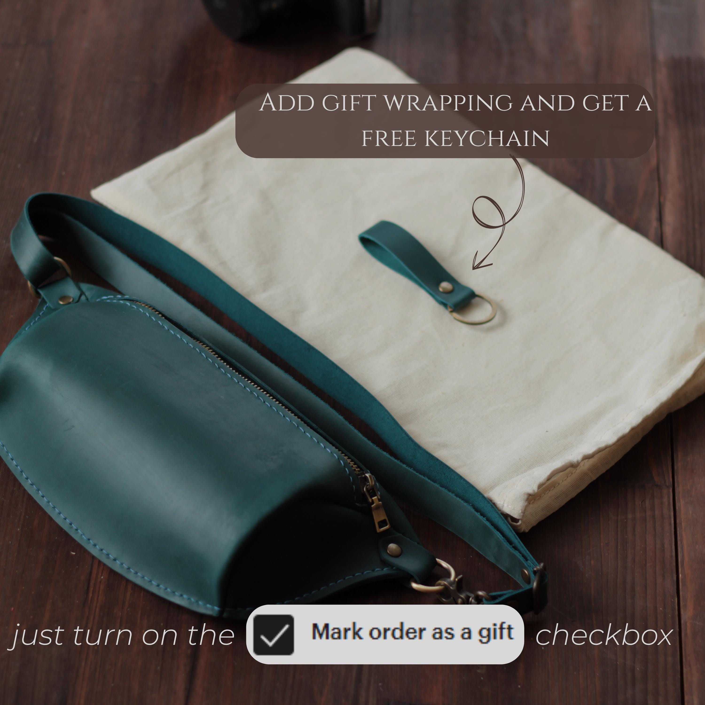 Leather Keychain Card Holder: Personalized Slim Wallet Mini Pocket Card ...