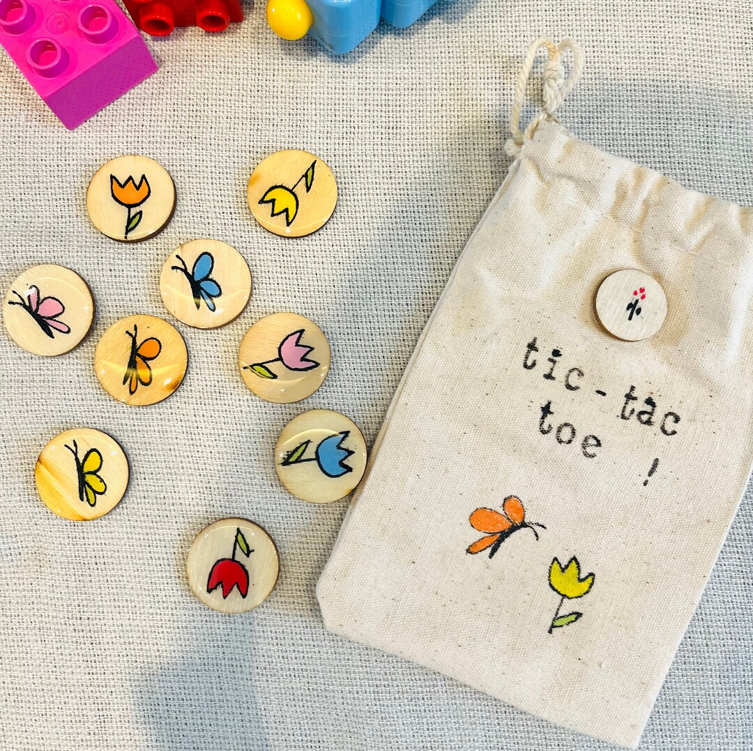 Puzzle Game Tic Tac Toe ~ Spring - Etsy