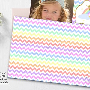 Editable UNICORN Rainbow Thank You Card Rainbow Note Card - Etsy