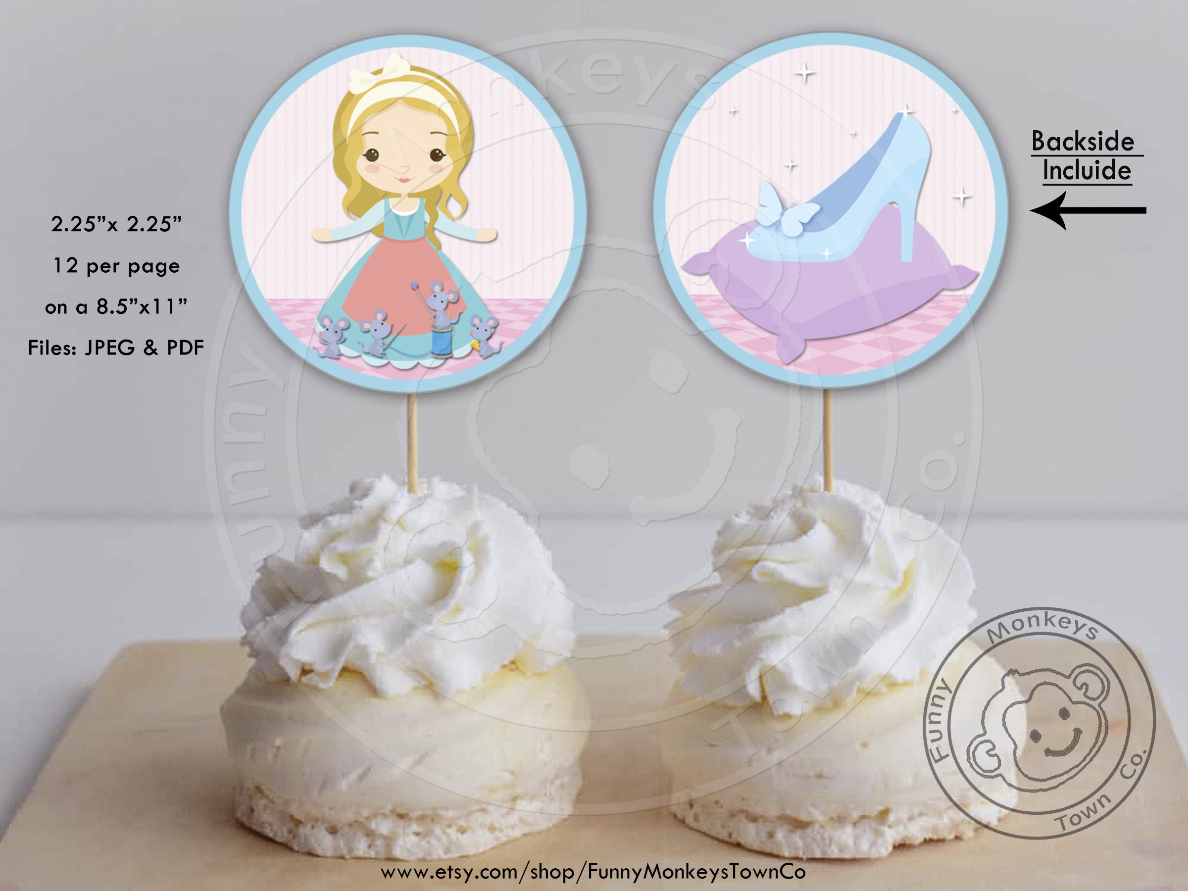 Royal Princess CINDERELLA Food Tent Labels, Princess Stickers, Tea ...