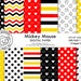 MINNIE Mouse Digital Paper Instant Download Printable or - Etsy
