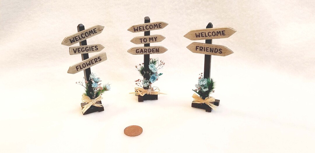 Miniature Garden Picket Signs MG152 - Etsy