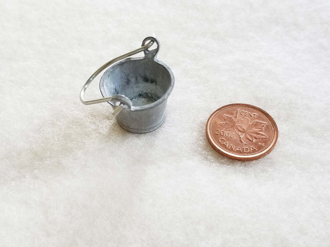 Miniature Metal Pails, Tiny Pails, Dollhouse Pails, Dollhouse Garden ...
