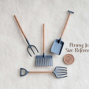 Small Garden Tools, Plastic, 4pc Set, With Shovel, Pitchforks and Rake ...