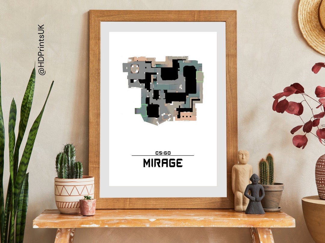 CS:GO - Counter-strike - Mirage Map Poster - Video Game Map - De_mirage ...