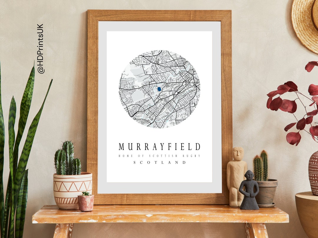 Murrayfield Stadium Map Art Print: Scotland Rugby Home (digital) - Etsy
