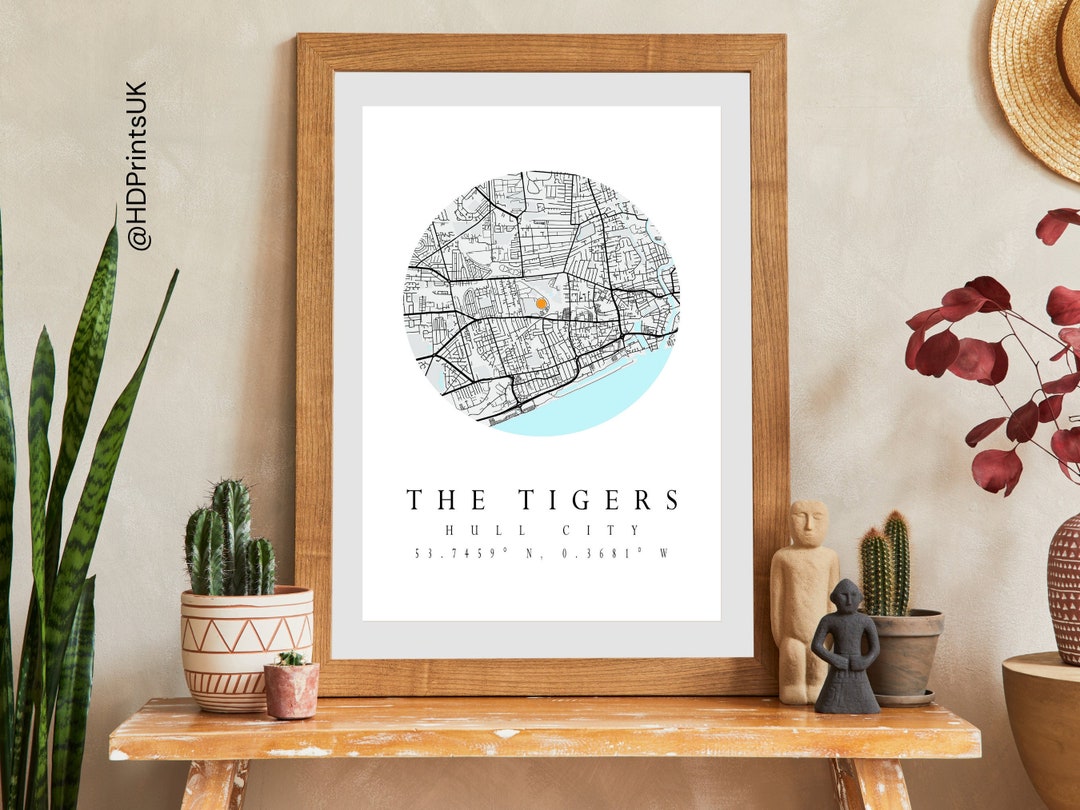 Hull City MKM Stadium Map Art Print: Football Fan Gift (digital) - Etsy
