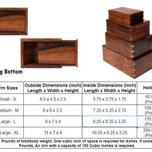 Rosewood Cremation Urn Box: Tree of Life, Adult Ashes - Etsy