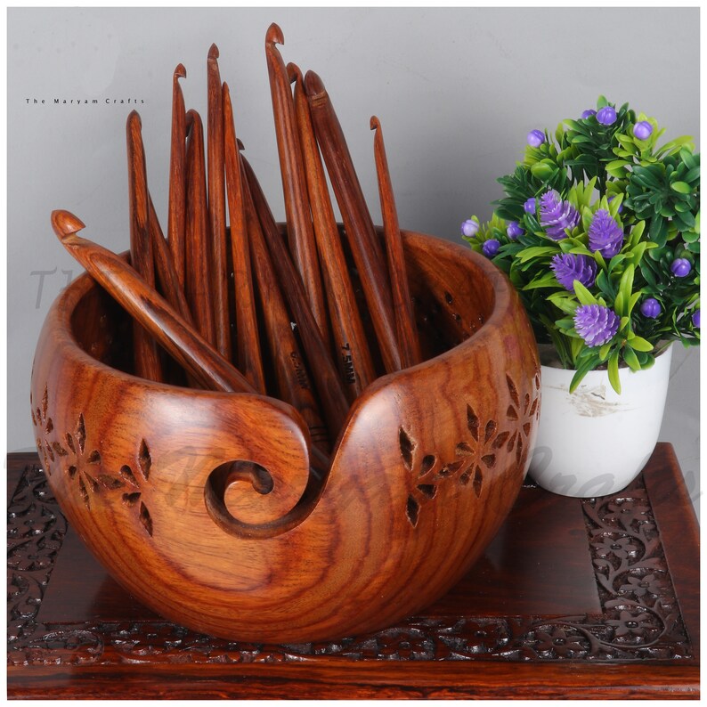 Rosewood Crochet Hook Set: Ergonomic Knitting Tools, Sizes 3.5-12mm - Etsy