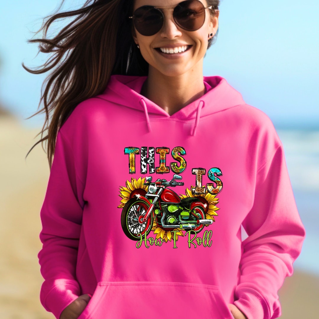 Cowgirl Biker Shirt, Motorcycle Hoodie, Bike Club Shirt, Hooded ...