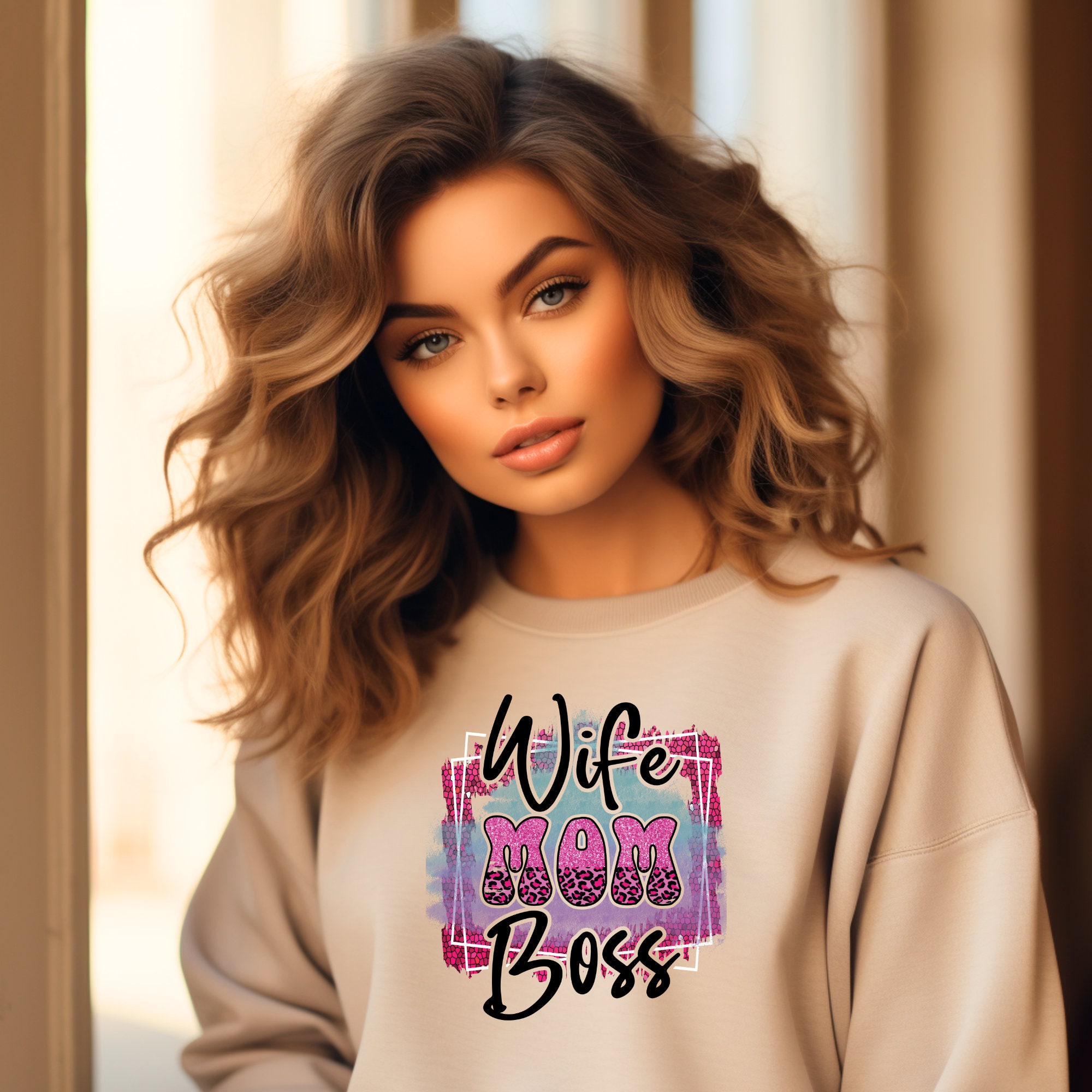 Wife Mom Boss Sweatshirt T For Boss Wife T For Boss Mom Etsy