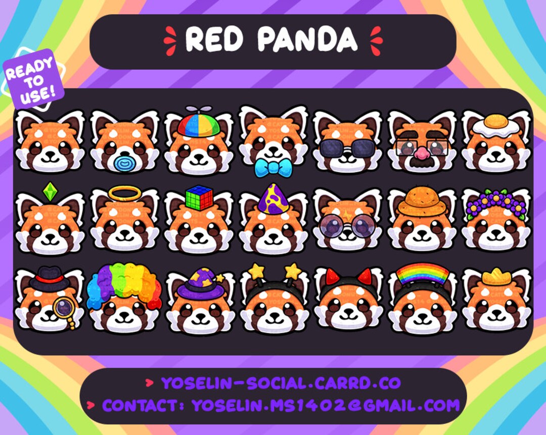 Red Panda Sub Badges twitch Sub Badges Bit Badges Twitch Discord - Etsy