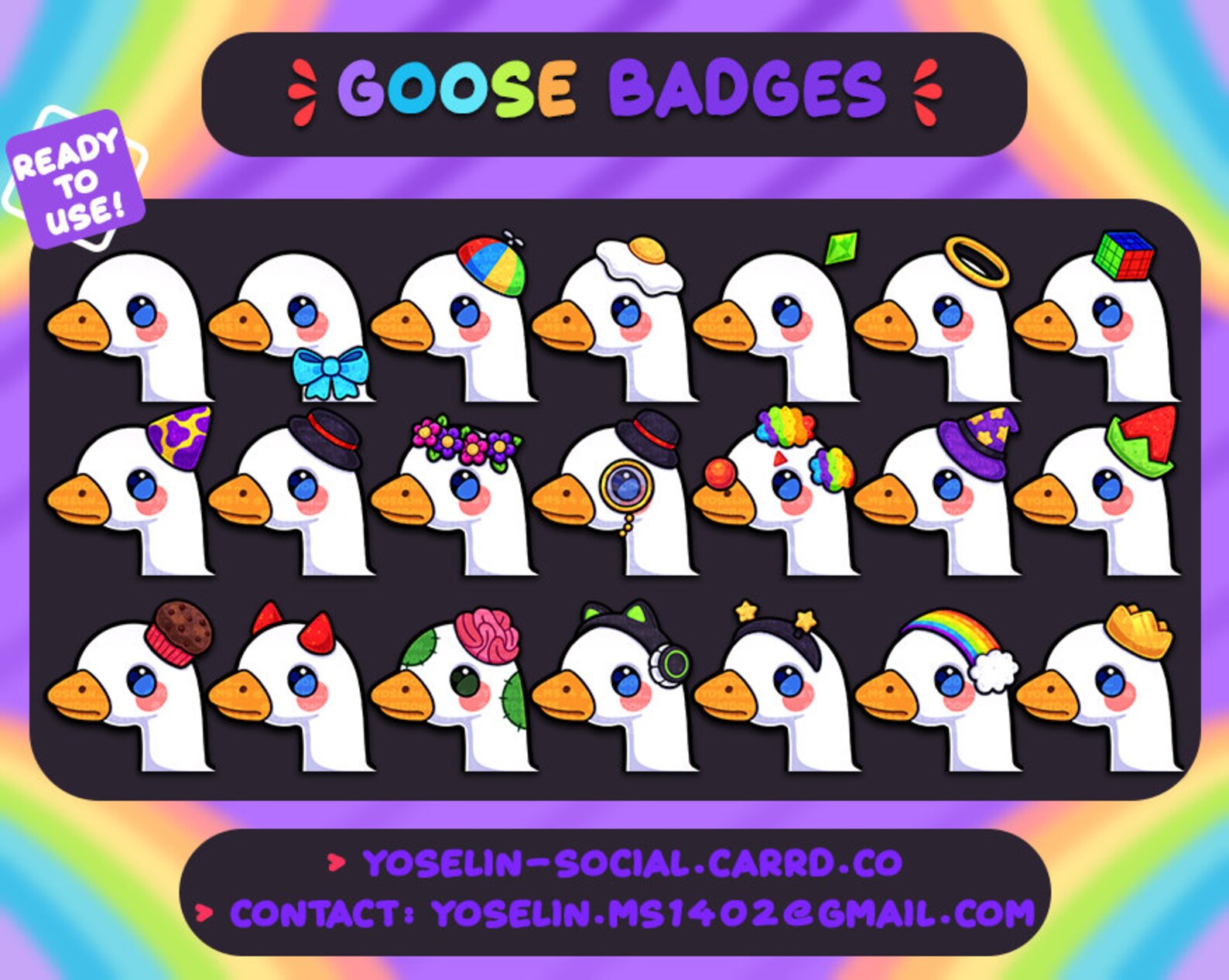 Goose Sub Badges for Twitch/youtube/kick/discord Bit Badges Twitch Sub ...