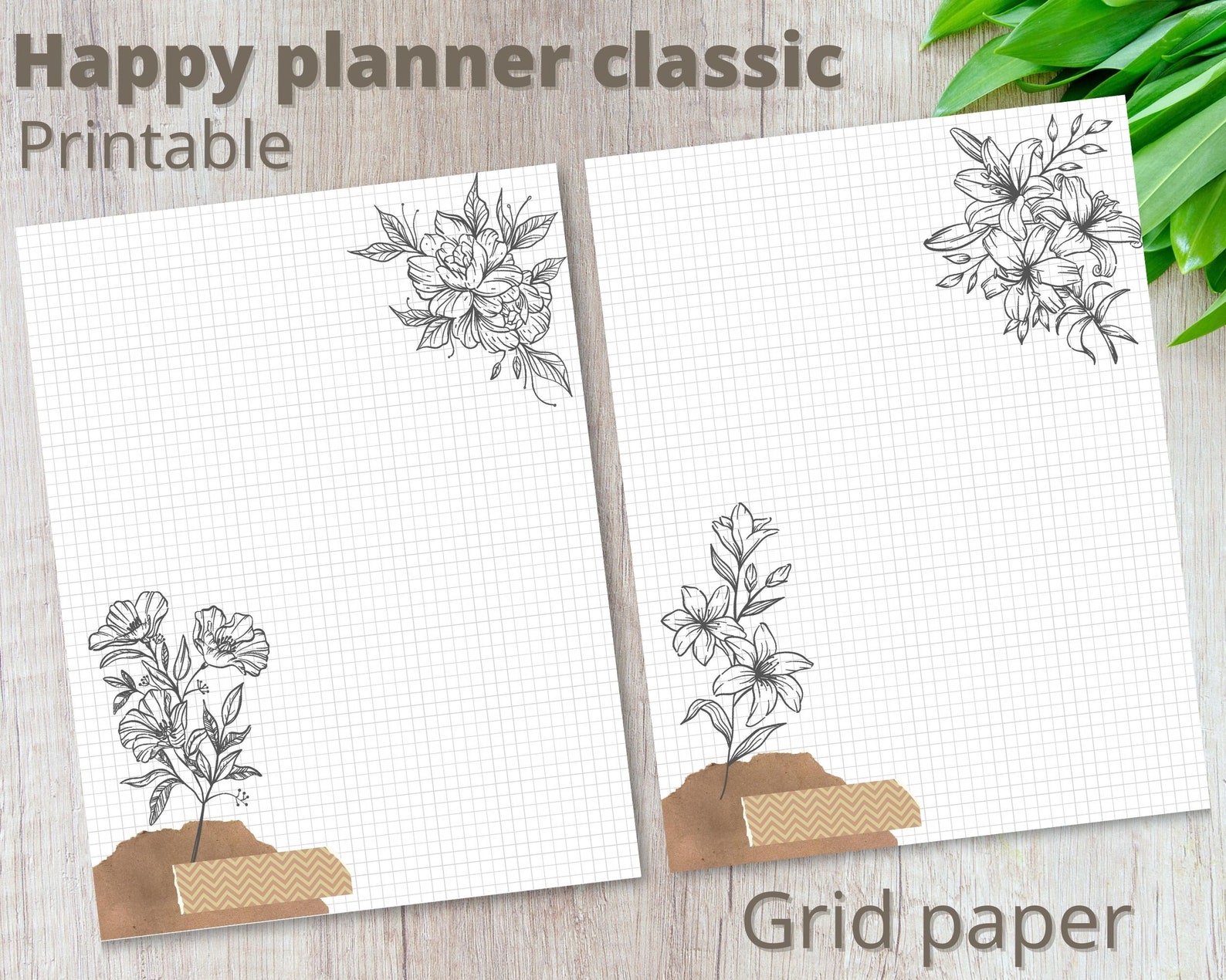 Happy Planner Classic Note Paper Graph Paper Grid Pages - Etsy Norway
