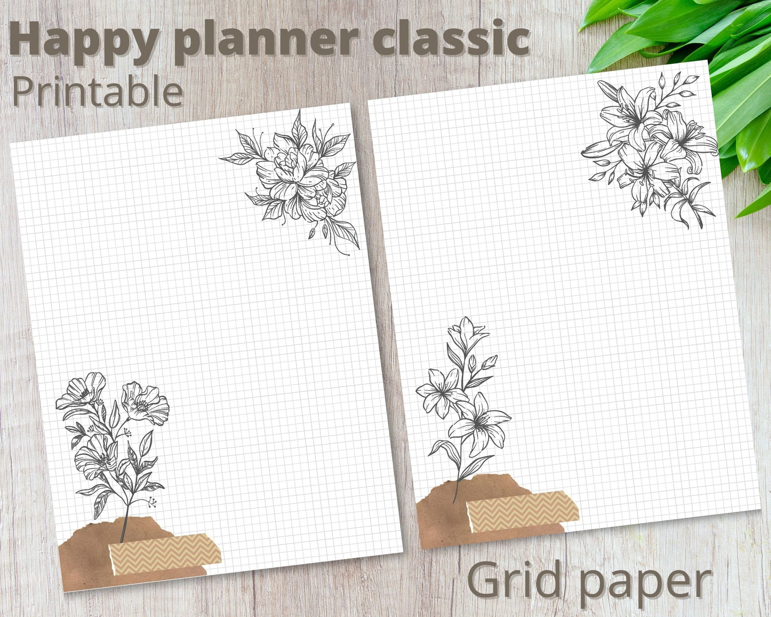 Happy Planner Classic Note Paper Graph Paper Grid Pages - Etsy Norway