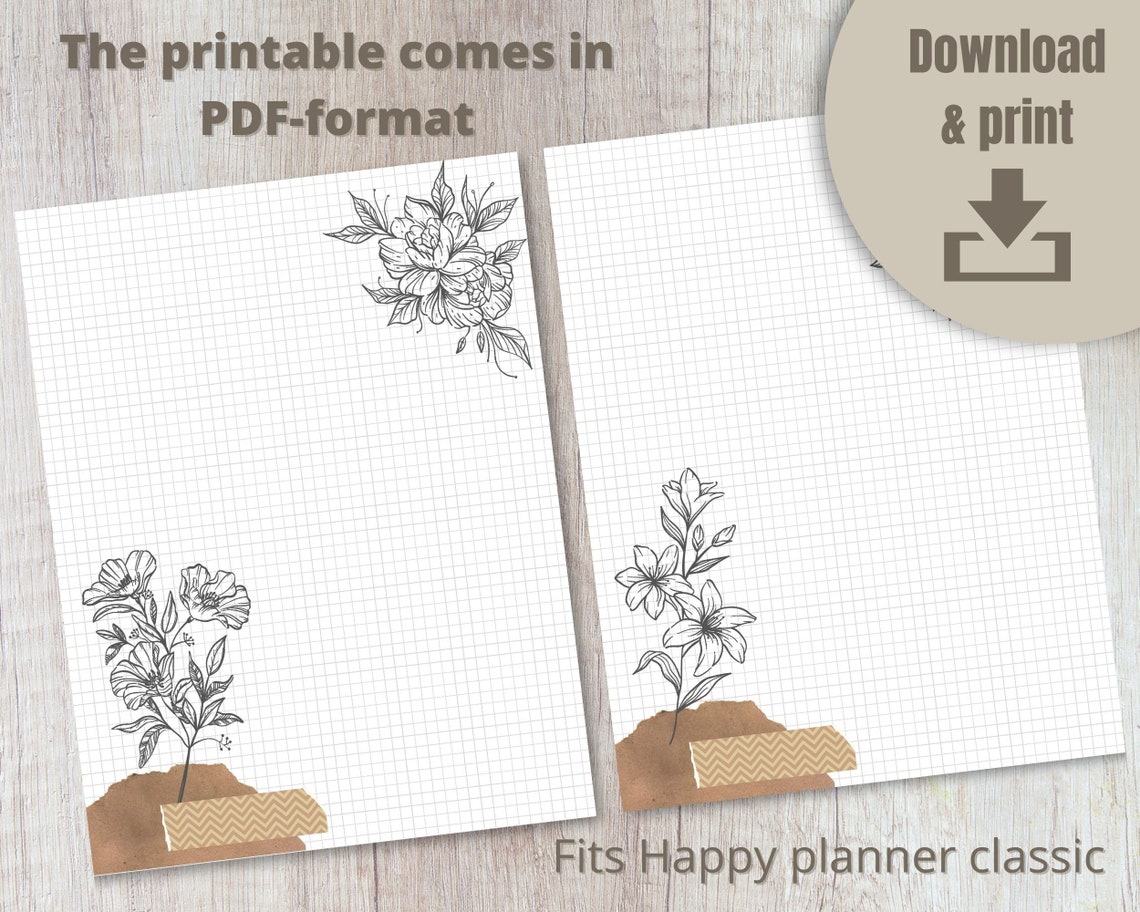 Happy Planner Classic Note Paper Graph Paper Grid Pages - Etsy Norway
