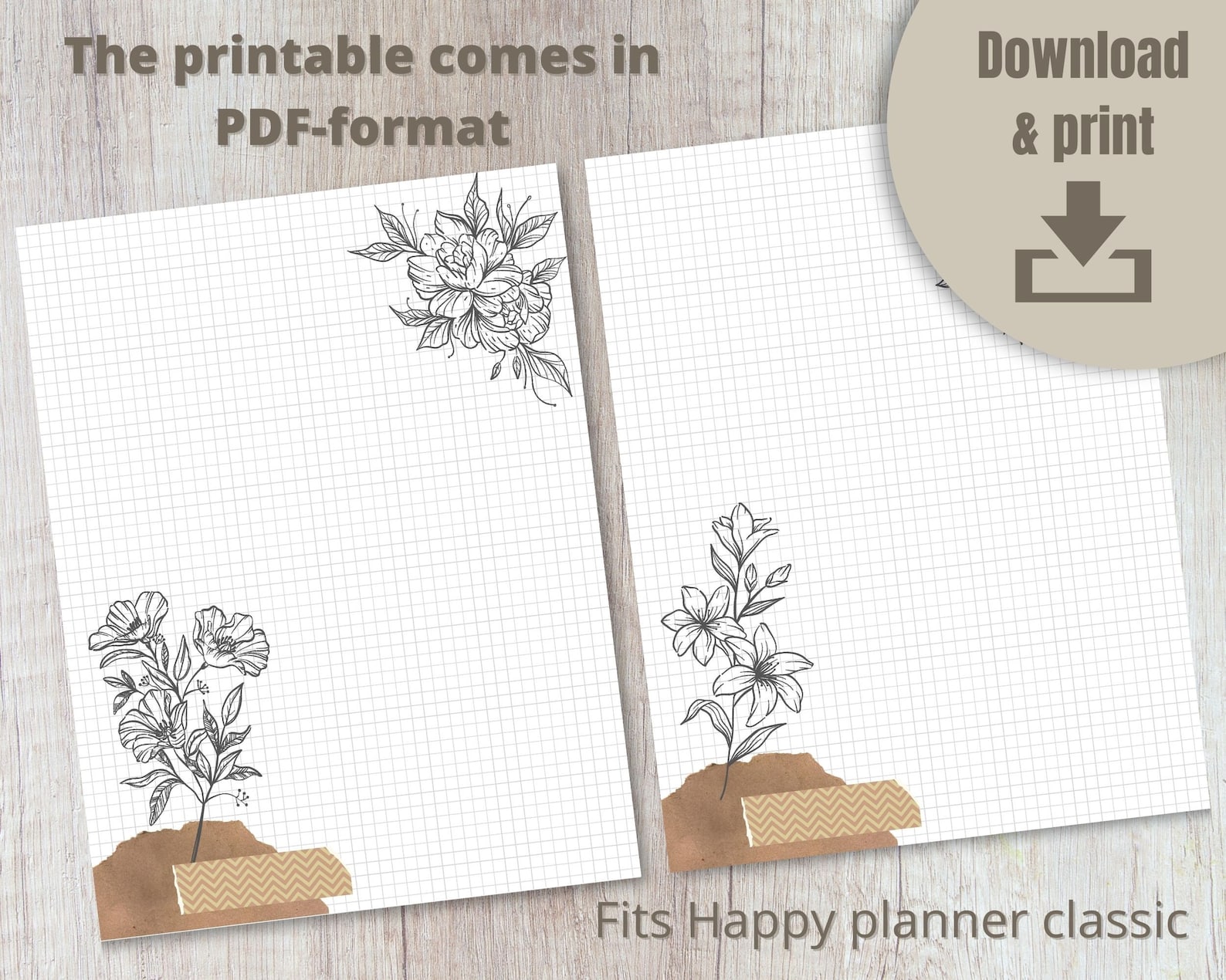 Happy Planner Classic Note Paper Graph Paper Grid Pages - Etsy Norway