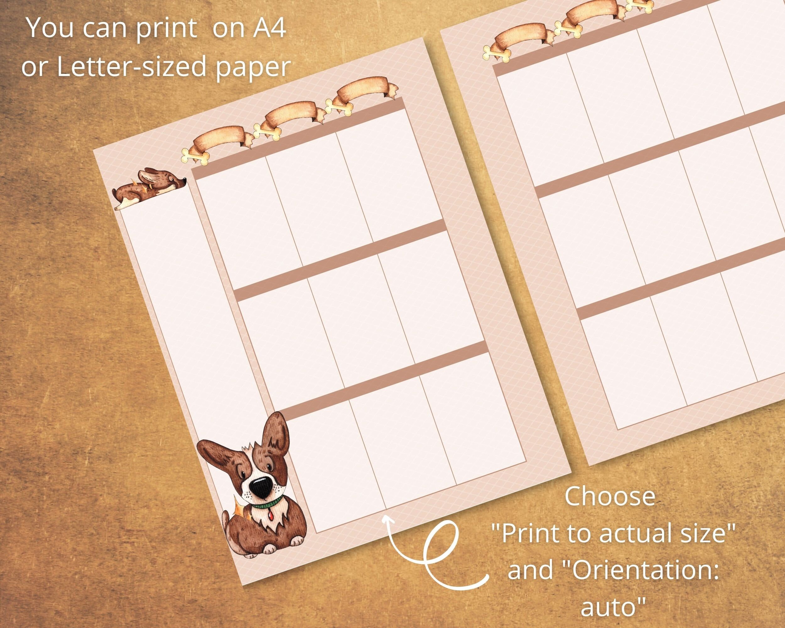 Printable Weekly Layout for Happy Planner Classic | Cute Dog Design ...