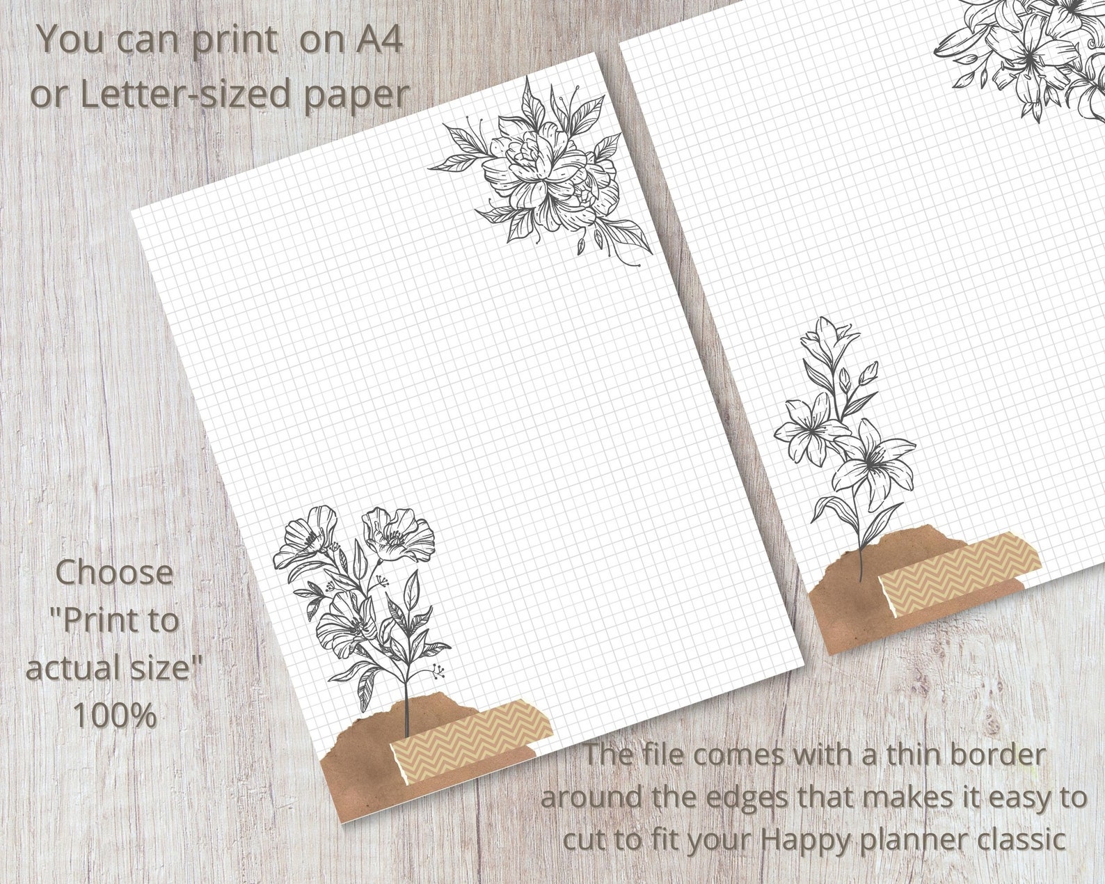 Happy Planner Classic Note Paper Graph Paper Grid Pages - Etsy Norway