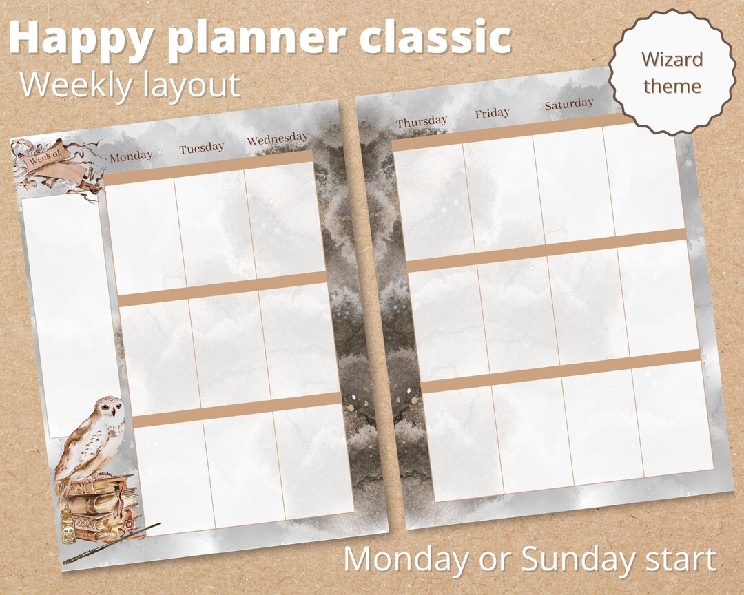 Magical Planner Inserts for Happy Planner Classic | Printable | Weekly ...