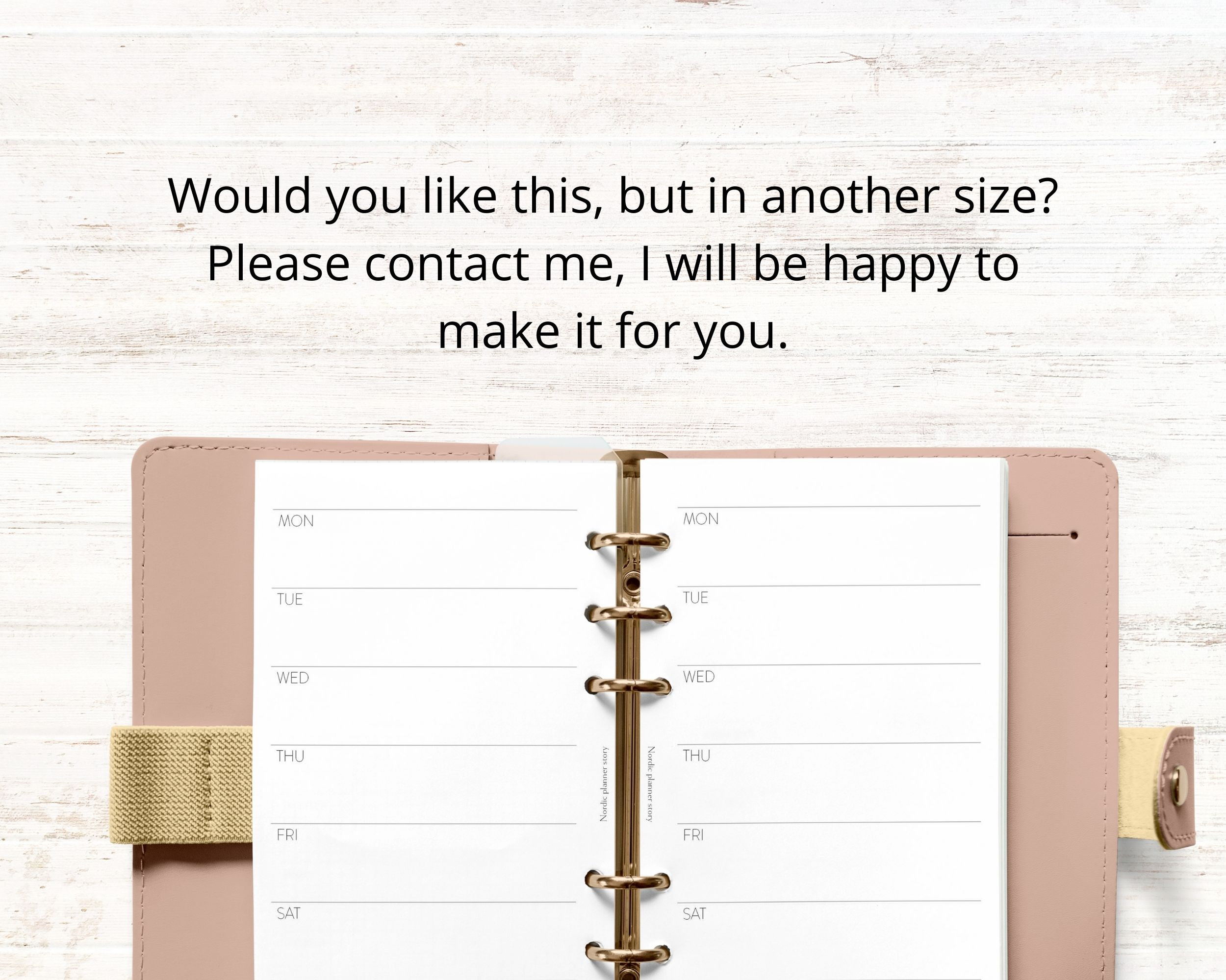 Personal Size Week on One Page Planner Printable - Minimalist and ...