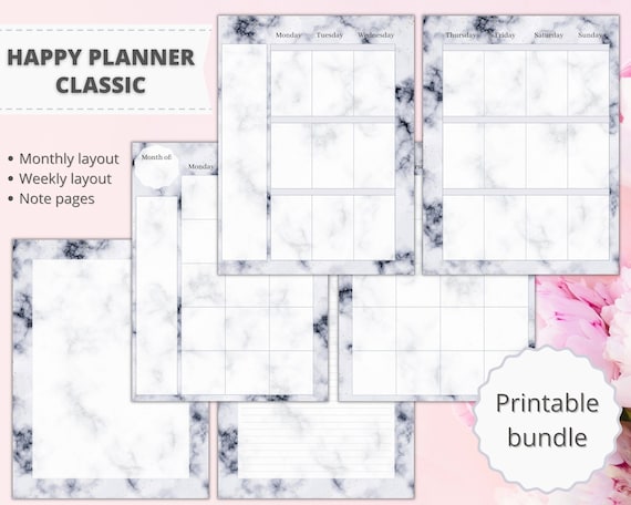 Happy planner classic bundle Printable Instant download | Etsy