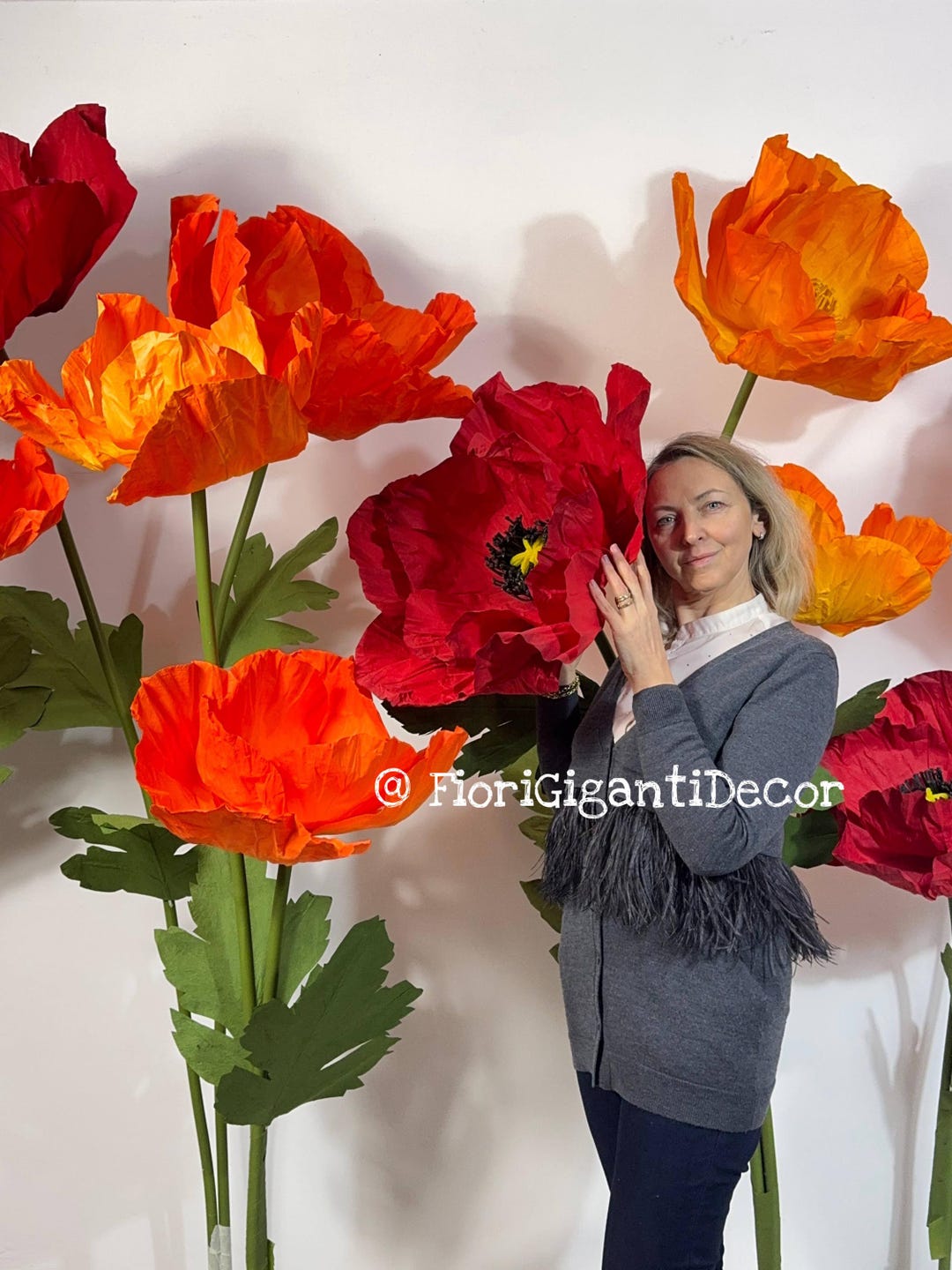 Giant Paper Poppies for Events,window Displays, Excibitions.giant ...