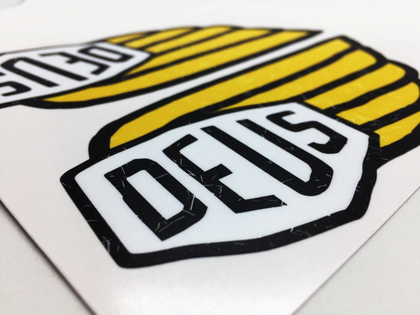 Deus Ex Machina Stickers on the Cafe Racer Motorcycle Helmet Deposit of ...