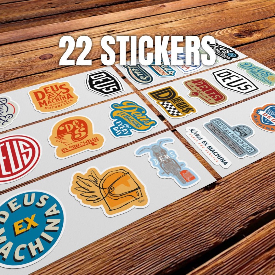 Deus Ex Machina Kit 22 Stickers Motorcycle Cafe Racer Scrambler ...