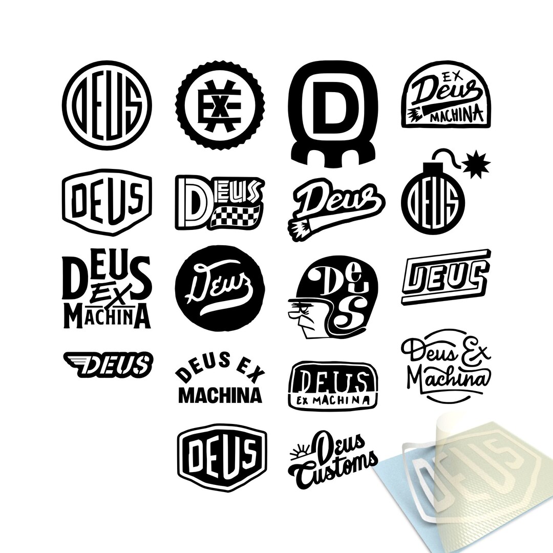 Deus Ex Machina 18 Stickers for Cafe Racer Special Bobber Scrambler ...