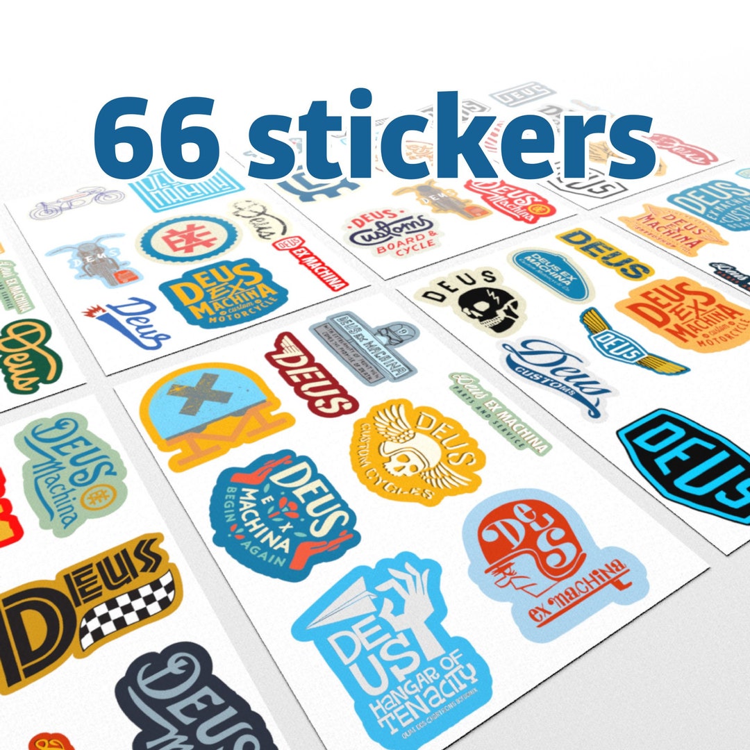 Deus Ex Machina Kit 66 Stickers Moto Cafe Racer Scrambler - Etsy