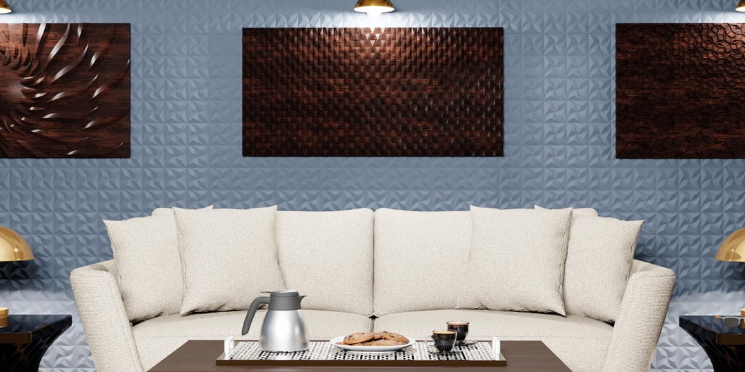 CNC Wall Panel Tessellated Geometric Wood Relief STL File for Seamless ...