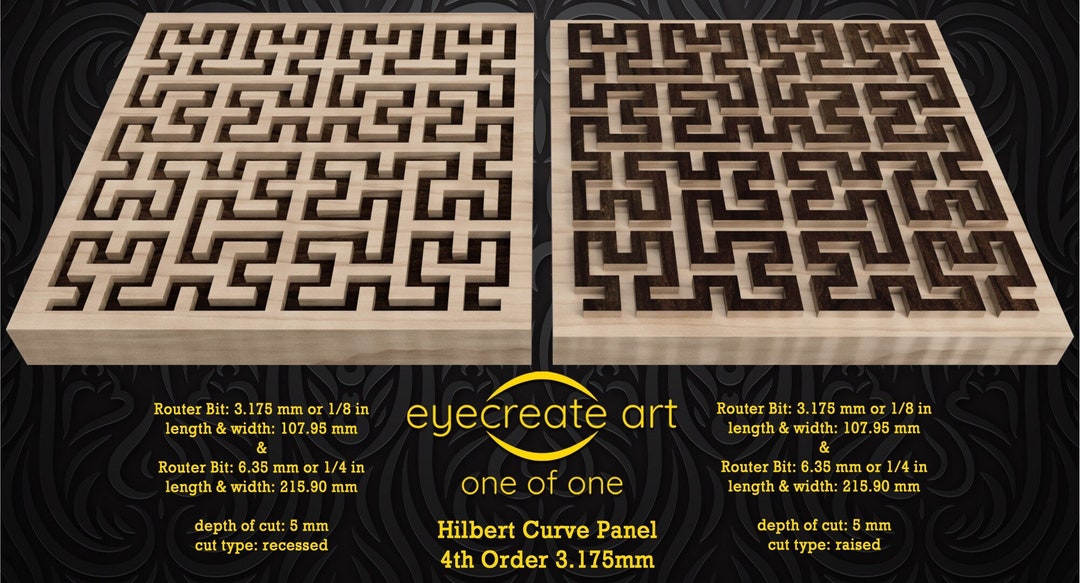 Captivating 4th Order Hilbert Curve Wall Panels. High Quality STL Files ...