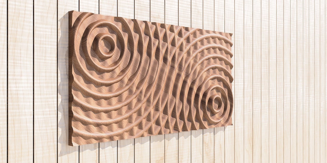 Water Ripples Wave Panel Art. Digital Download STL File for CNC Carving ...