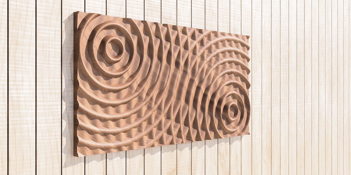 Water Ripples Wave Panel Art. Digital Download STL File for CNC Carving ...