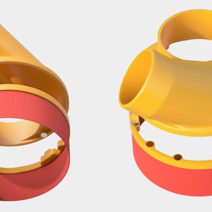 Innovative Modular Cyclonic Dust Boot System for 80mm CNC Router. STL ...