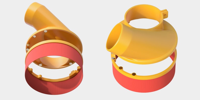 Innovative Modular Cyclonic Dust Boot System for 80mm CNC Router. STL ...